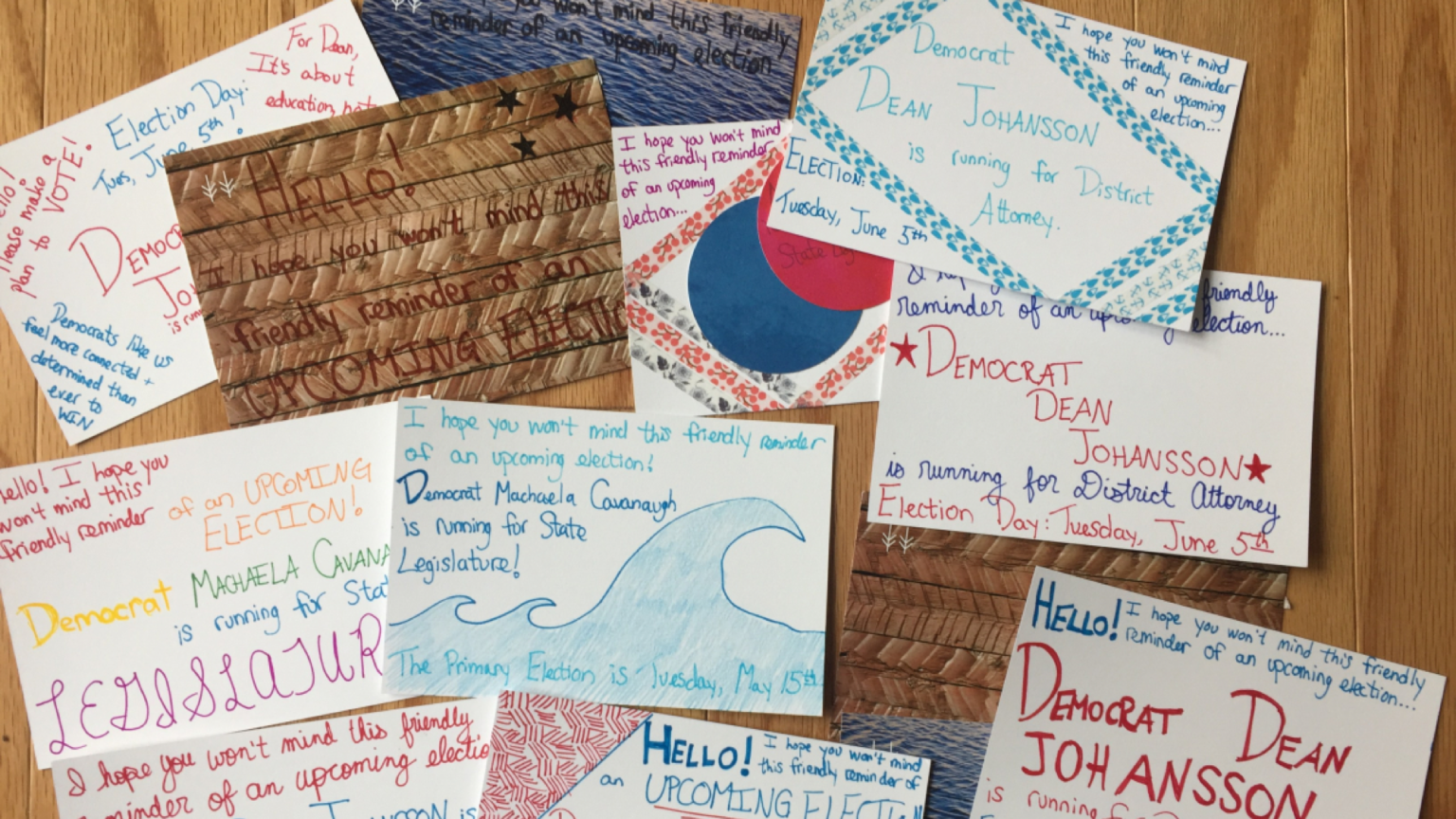 Postcard Writing Primer – Volunteer Blue